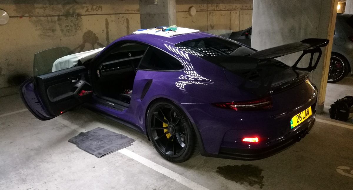 Purple Porsche 911 GT3 RS Perspex Windows Roll Cage Tinting – WINDOW ...