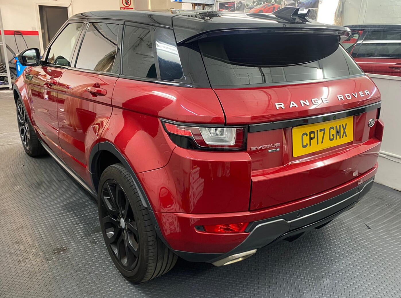 Red Range Rover Evoke Black Roof Tinted Windows – WINDOW TINTING